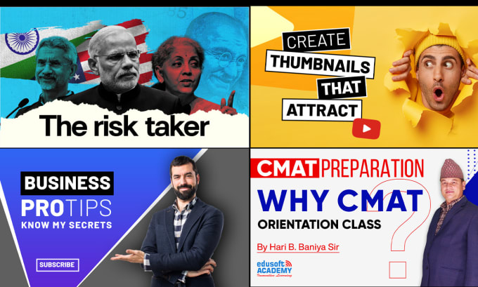 Design eye catchy clickbait thumbnail with pro touch by Jais98458 | Fiverr