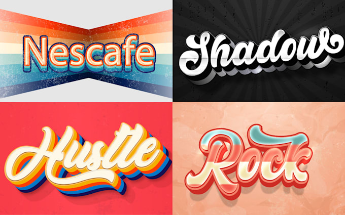 Design 3d 70s vintage retro typography for logo, t shirt by Khannn50 ...