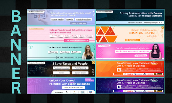 Design amazing banner for linkedin, youtube, facebook by Design_98 | Fiverr