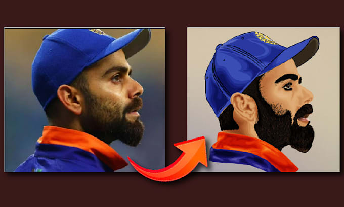 Draw cartoon portrait vector people illustration vector by ...