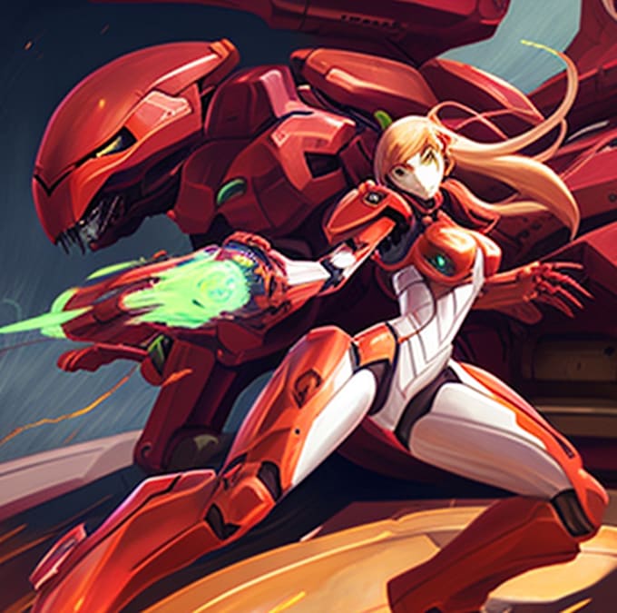 Create custom mecha illustration art style by Locuttoomu | Fiverr