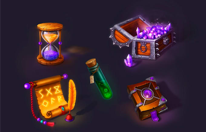 Design 2d icons for your mobile app and games by Zohaib_murtaza_ | Fiverr