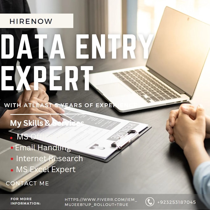 Efficient data entry services accurate timely and streamlined let me handle by Iem_mujeeb | Fiverr
