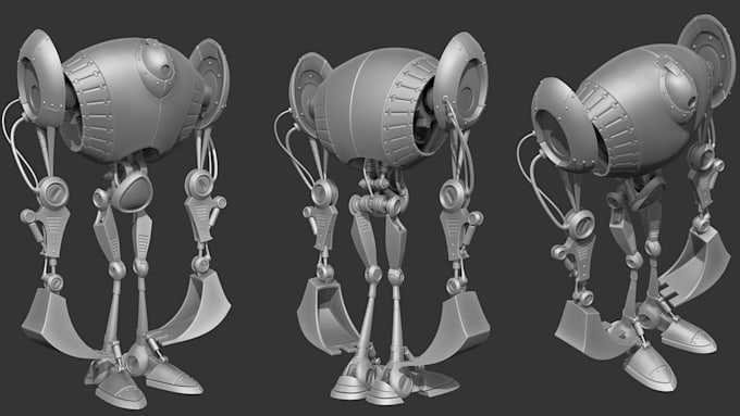 Make the 3d robot based on your ideas and concept art for whatever you ...