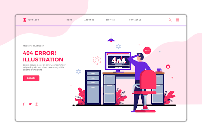 Do 2d flat, 3d isometric vector illustration for website ui, app ...