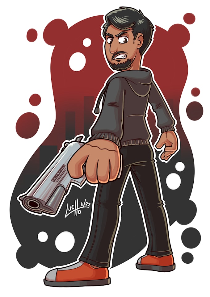 Draw a cartoon full body portrait for you by Luchosfactory | Fiverr