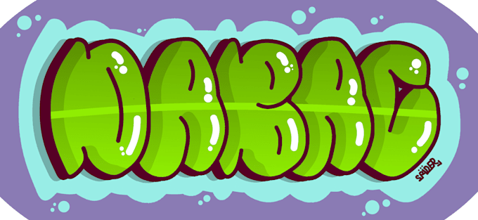 Draw your name in a custom digital graffiti style by Iusors | Fiverr