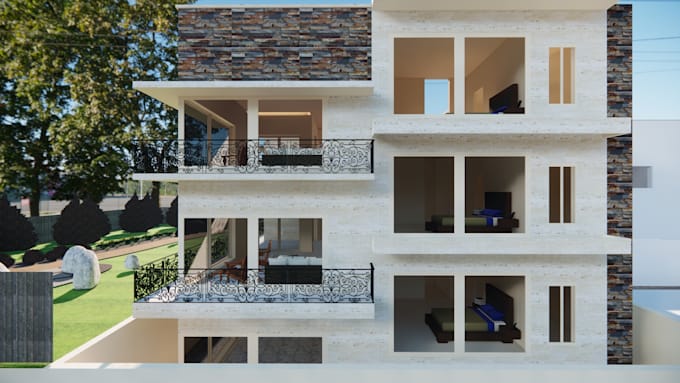 Design your architecture 3d model and create realistic rendering with enscape by Wikisatti719 ...