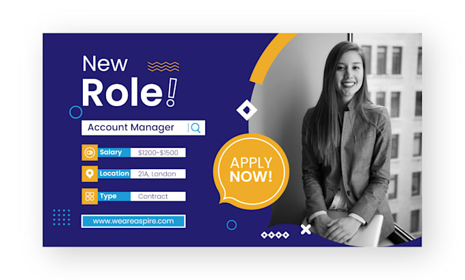 Design editable linkedin job board, vacancy ads template by ...