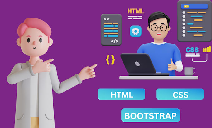 Be Your Front End Web Developer Html 5 Css And Bootstrap 5 By Azamghous Fiverr