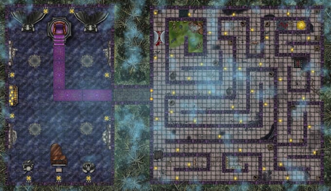 Create dnd maps, battlemaps, labyrinth map by Yarabykova | Fiverr