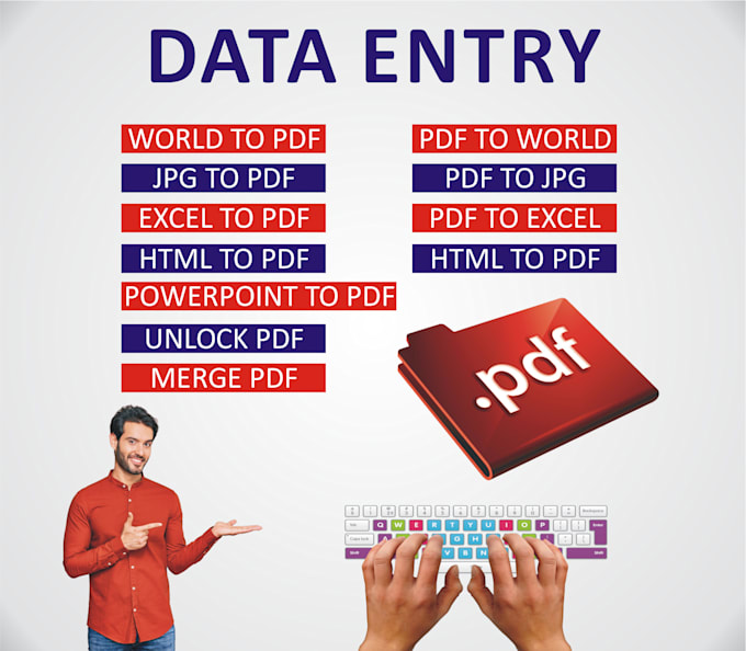 Data entry, converting all types of documents to pdf, ms world, fast typing by Qaiser1 | Fiverr