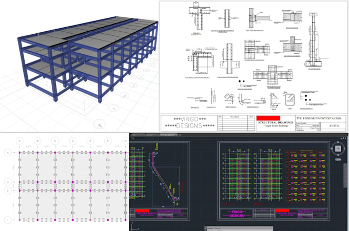 Design professional structural drawings on etabs and autocad by Virgo_designs | Fiverr