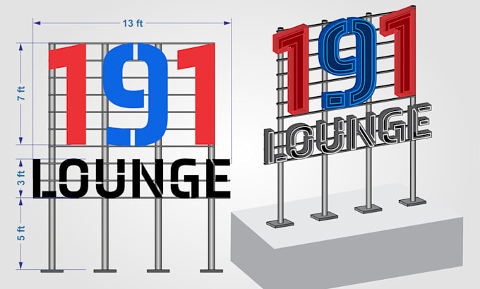 Do rooftop sign design for your business place by Samee1000target | Fiverr