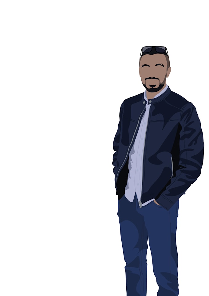 Draw a 2d digital faceless portrait using adobe illustrator by ...