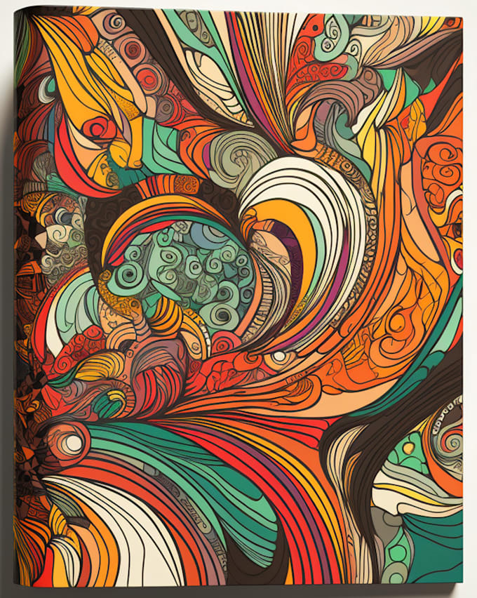 An abstract book cover by Waatsican | Fiverr