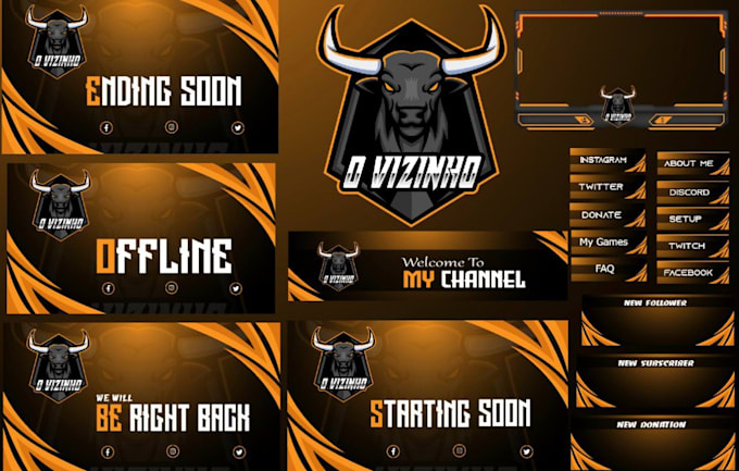 Craft professional twitch logo, overlays, emotes, screens and animated ...