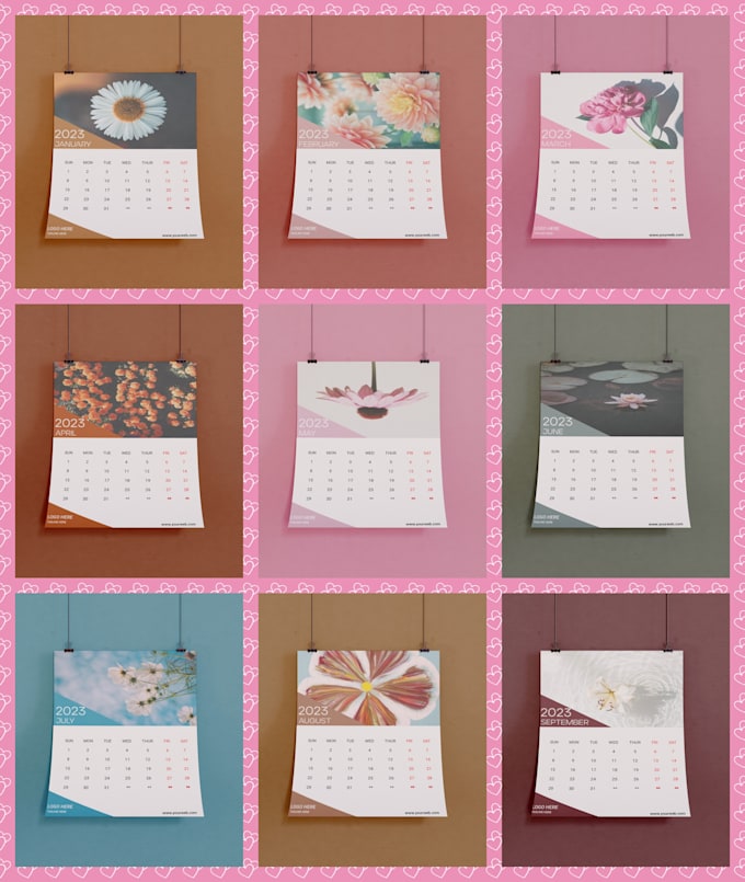 Make the beautiful calendar design by Montahasuchi | Fiverr