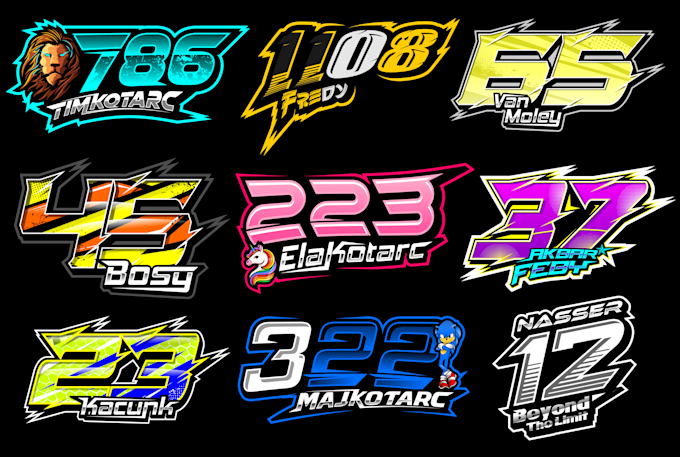 Create awesome racing number, racing team, racing logo by Av_design1 ...