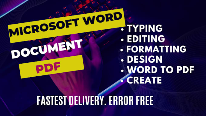 Professionally create, edit, format,microsoft word documents by ...