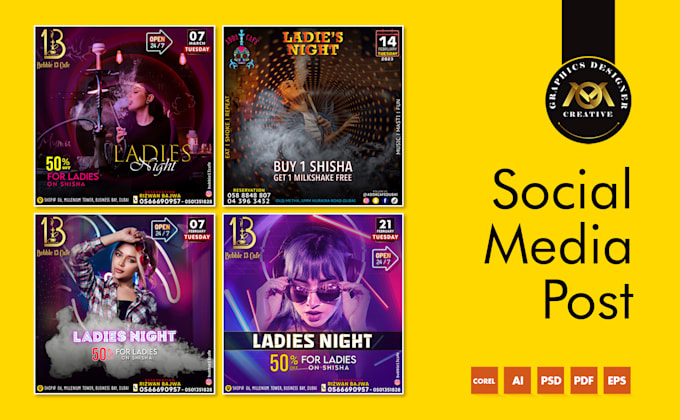 Do social media post design, instagram post banner design, facebook ads ...