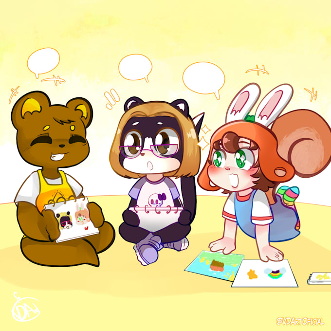 Chibis full color con luces y sombras by Vdartoficial | Fiverr