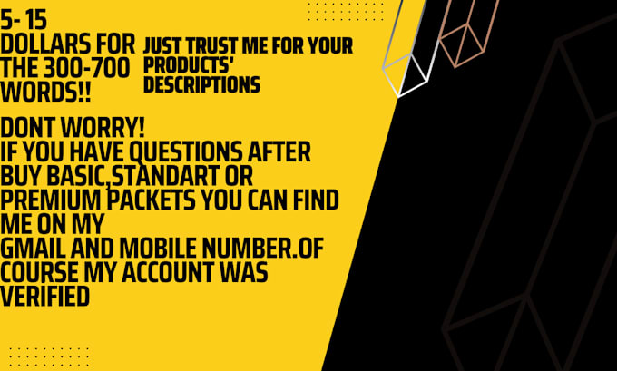 Prepare product description for you i am realy good at it by ...