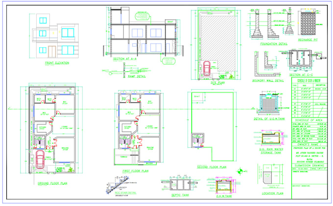 Draw an architectural 2d floor plan and elevation of house pdf, image or sketch by Graphidihash1 ...