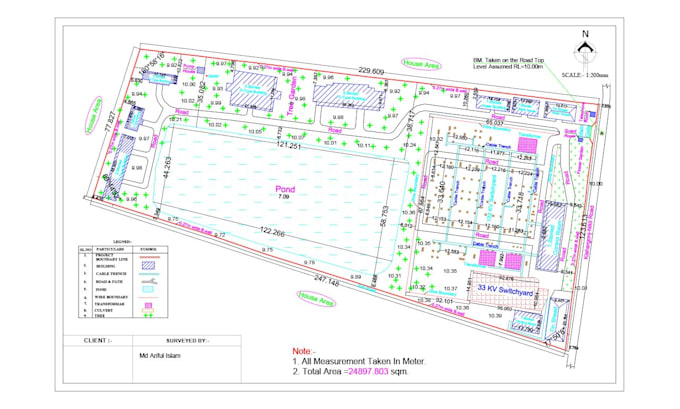 Create 2d topographic maps, contour maps using with autocad by ...