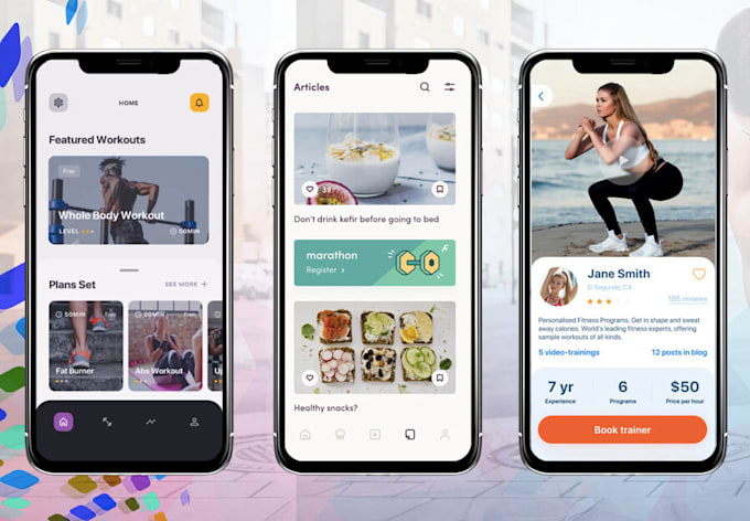 Develop fitness app, gym app, health app, workout app, mobile app ...