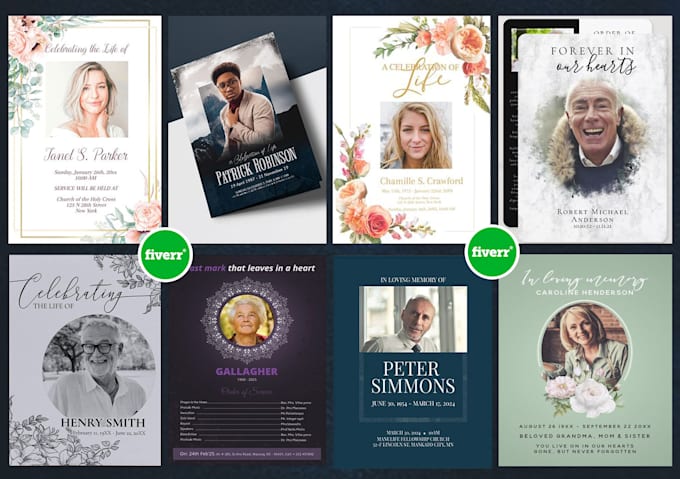 Design a unique obituary, tribute, and funeral program flyer by Sustain ...