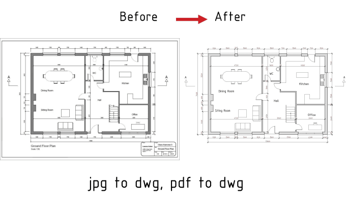 Convert pdfs and jpgs into autocad dwg files by Zabuga_alex | Fiverr