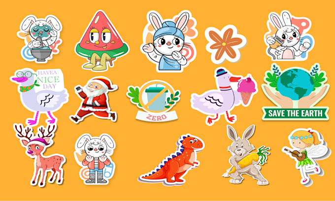 Create custom sticker design for you by Insha_designer1 | Fiverr