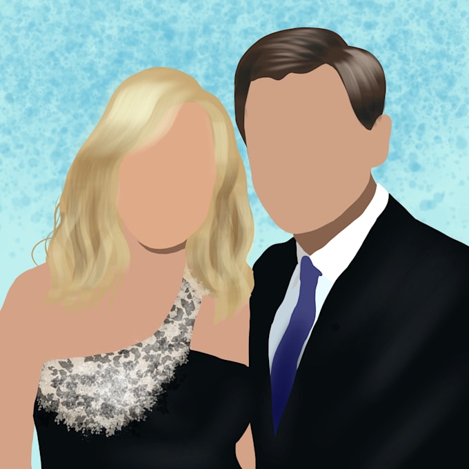 Draw a digital faceless portrait in less than 24h by Ophyart | Fiverr