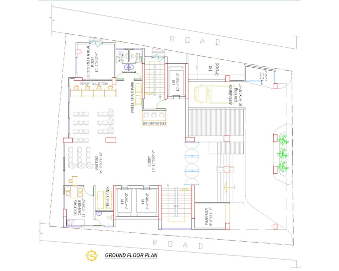 Autocad 2d floor plan architectural floor plan, image drawing to ...