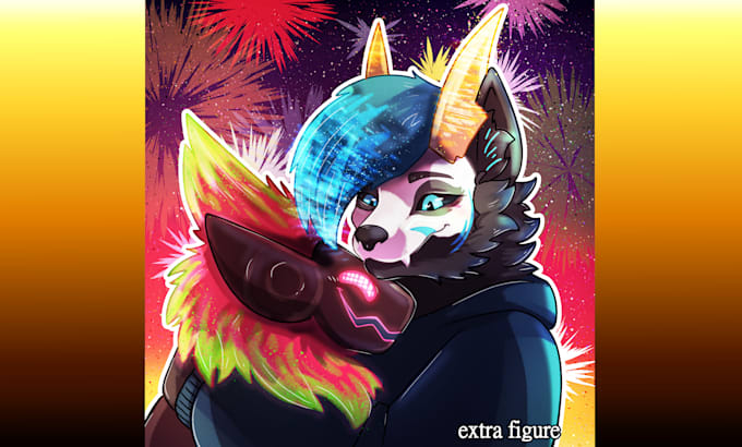 Draw a custom furry headshot profile picture for your fursona by Lucy_was_taken | Fiverr