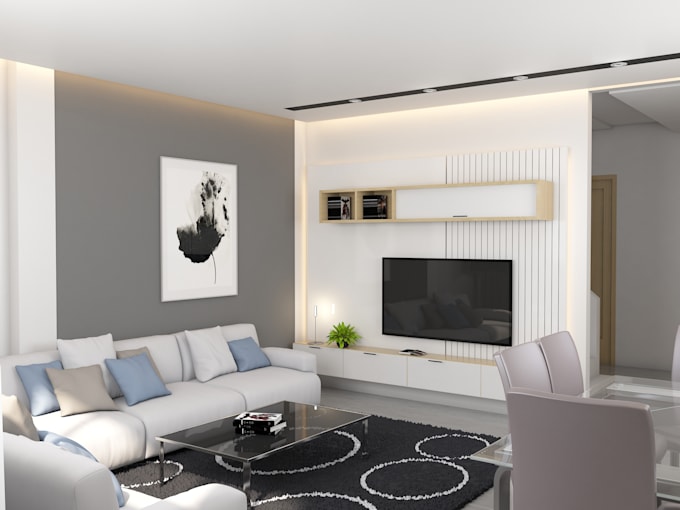 Design and render 3d interior and make it realistic by Malikmejri | Fiverr