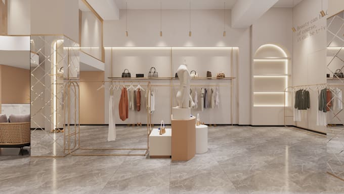 Design unique 3d shops, retail, shopfront, store, interior by ...