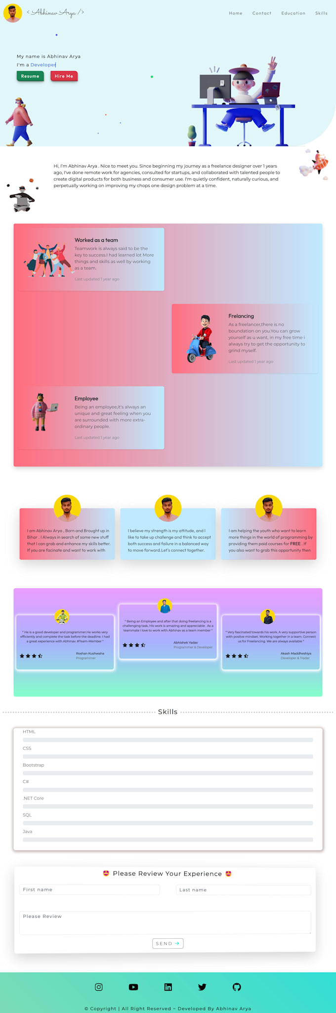 Do website design and development with latest ui ux design by ...