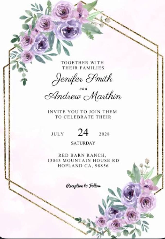 Craft your dream wedding cards by Habibasajjad867 | Fiverr