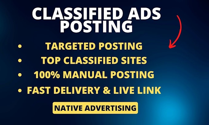 Do post your ads on top classified websites by Samoo7tech | Fiverr