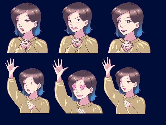 Draw high quality characters for discord stickers by Teadr0p | Fiverr