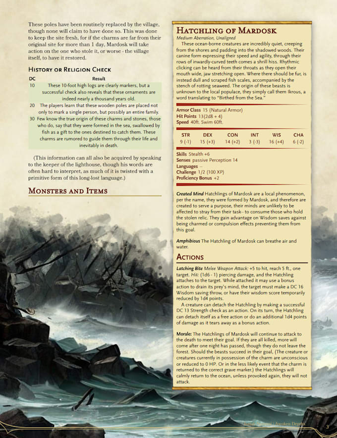 Create custom dnd 5e creatures and items by Eldritch_craft | Fiverr