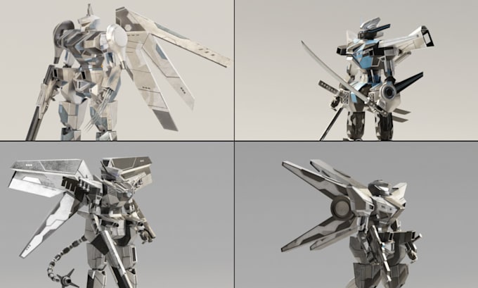 Do 3d modeling mecha with texture, rig and animation by Intenshouse ...