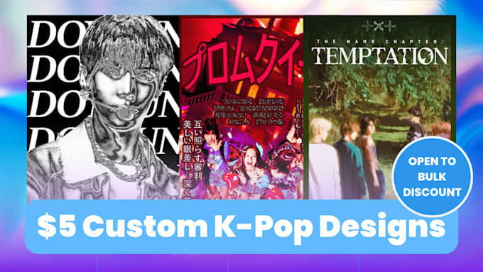 Design affordable kpop merch tshirt streetwear, posters, and every ...