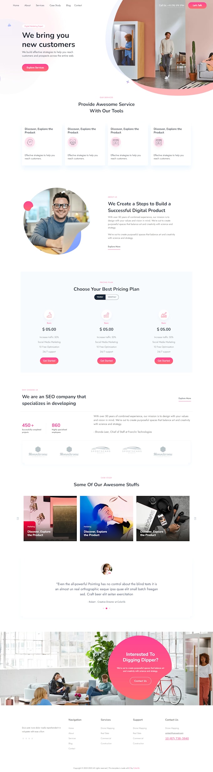 Professional landing page design and development by Zaighum_ehsan | Fiverr