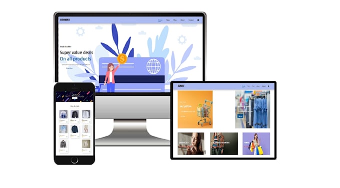 Develop ecommerce custom website using html, css, javascript, php by ...