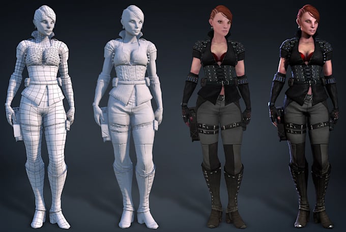 Create 3d character modeling, 3d character design, 3d rendering, character rig by Florence_mark ...