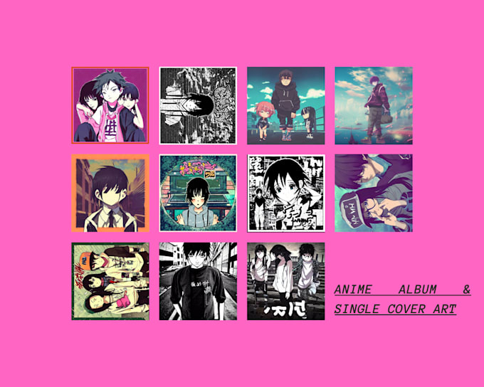 Make anime cartoon album cover art fast hip hop lofi rap emo by ...