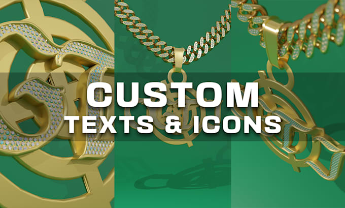 Create and animate a 3d chain with custom pendant for you by Gredzia ...